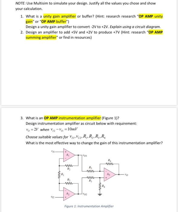 Solved NOTE: Use Multisim to simulate your design. Justify | Chegg.com