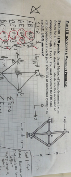 Solved PART III ( 65 ﻿POINTS): WORKOUT PROBLEMSProblem 1 (20 | Chegg.com