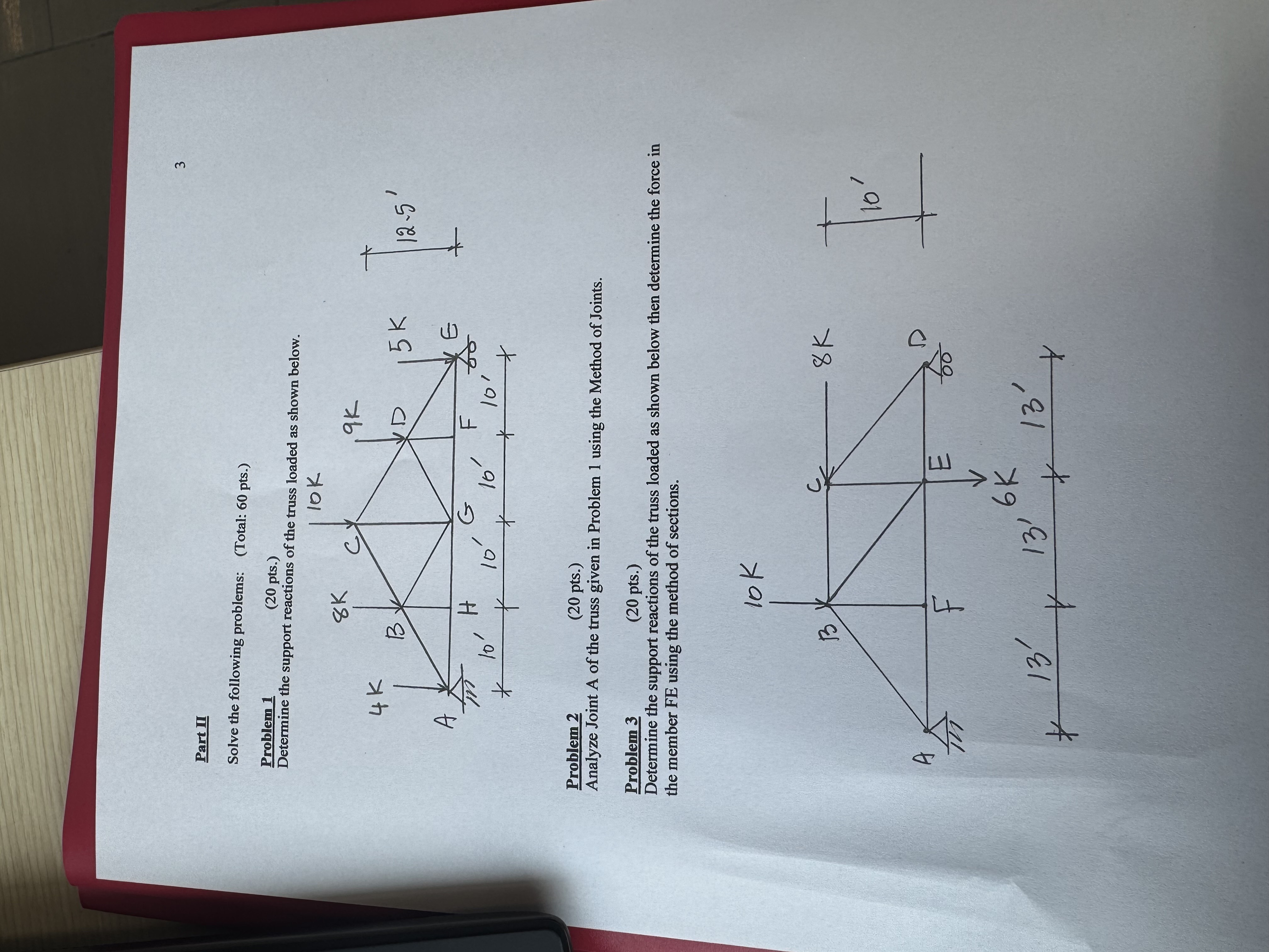 Solved 3 ﻿Part III Solve the following problems: (Total: 60 | Chegg.com