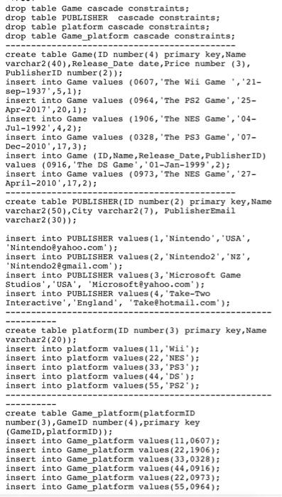 Solved sql languageI want to specify the questions, each | Chegg.com Solved sql languageI want to specify the questions, each | Chegg.com