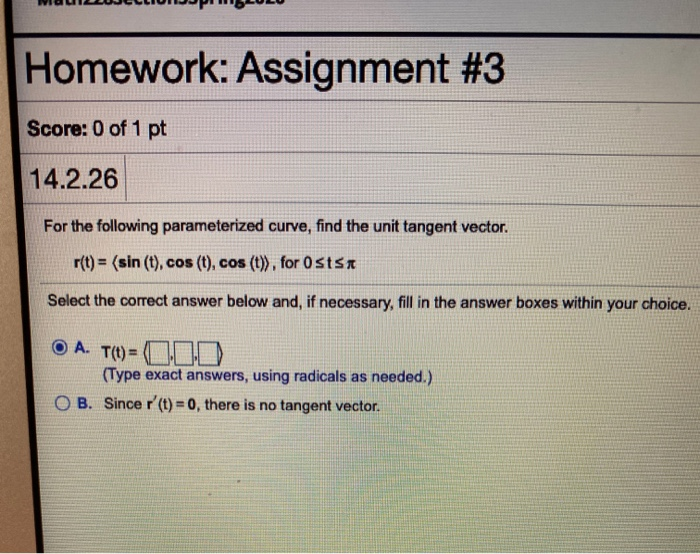 Solved Homework Assignment 3 Score 0 Of 1 Pt 14 2 26 For