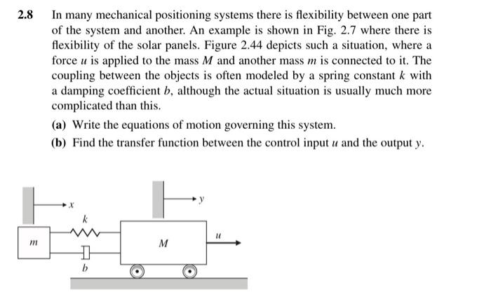 Solved 2.8 In many mechanical positioning systems there is | Chegg.com