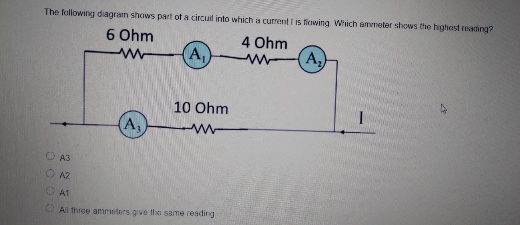 Solved The following diagram shows part of a circuit into | Chegg.com