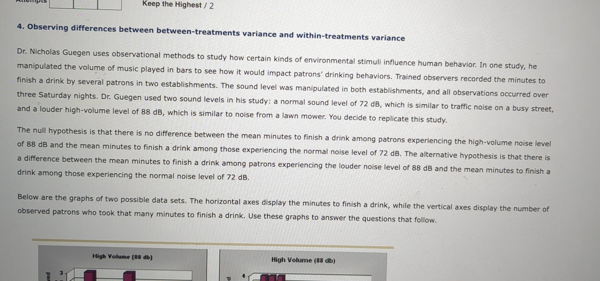 Solved 4. Observing differences between between-treatments | Chegg.com