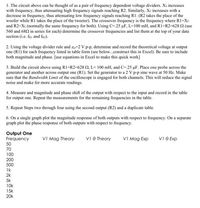 Solved 1. The circuit above can be thought of as a pair of | Chegg.com