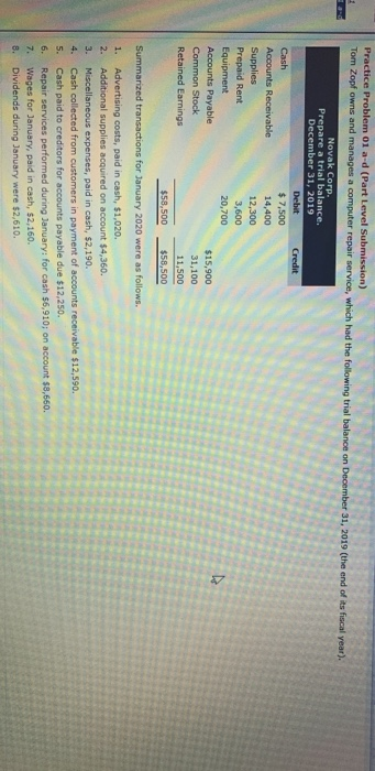 Solved Practice Problem 01 a-d (Part Level Submission) Tom | Chegg.com