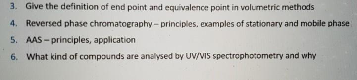 Solved 3. Give the definition of end point and equivalence | Chegg.com