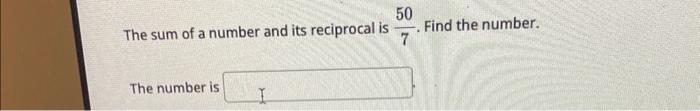 Solved One number is 4 times another. The sum of their | Chegg.com