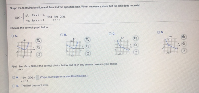 Solved The notation lim F(x) is read X-5 Choose the correct | Chegg.com
