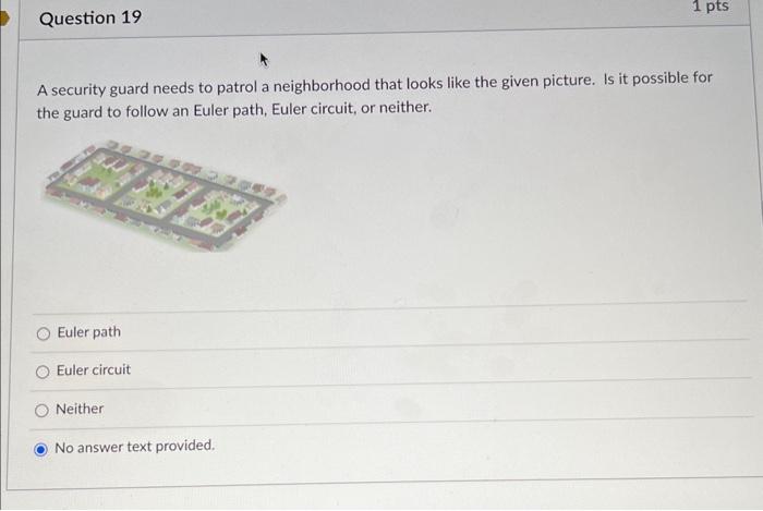 Solved A security guard needs to patrol a neighborhood that | Chegg.com