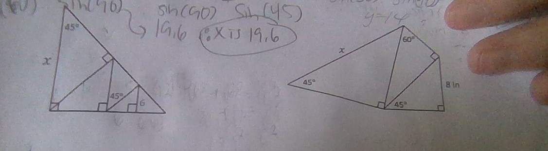 Solved Solve for the side lengths marked x in both triangles | Chegg.com