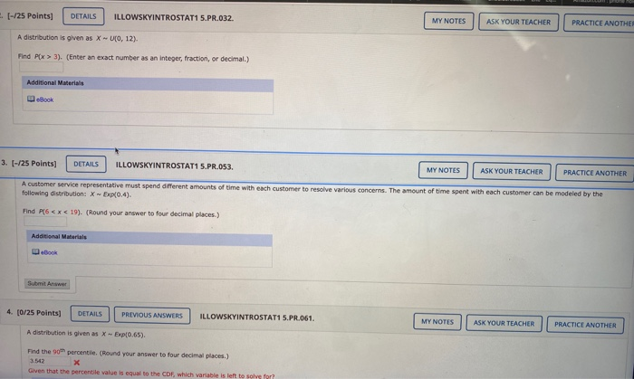 Solved (-/25 Points) DETAILS ILLOWSKYINTROSTAT1 5.PR.032. MY | Chegg.com