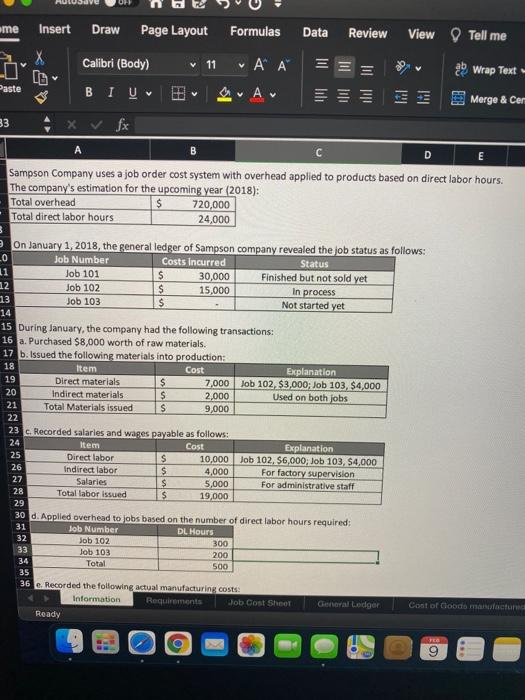 Solved ame Insert Draw Page Layout Formulas Data Review View | Chegg.com