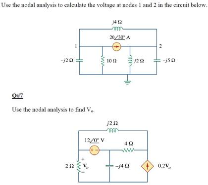 Solved Use the nodal analysis to calculate the voltage at | Chegg.com