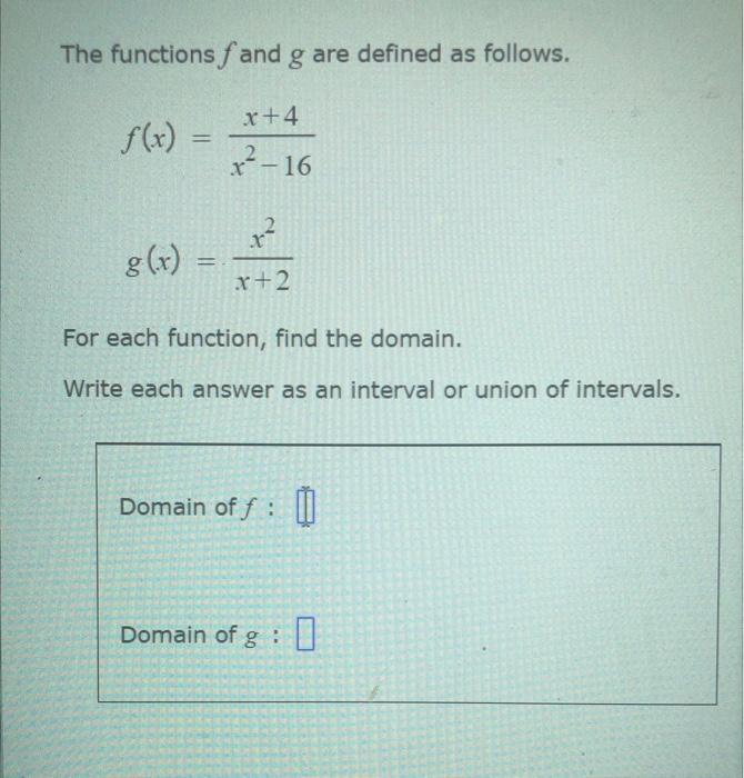 Solved The Functions of G and F are defined as follows. For | Chegg.com