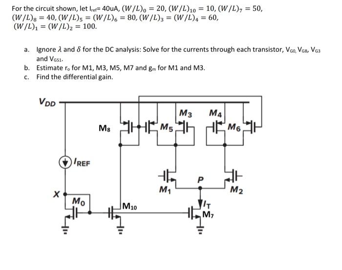 Solved For the circuit shown, let Iref | Chegg.com