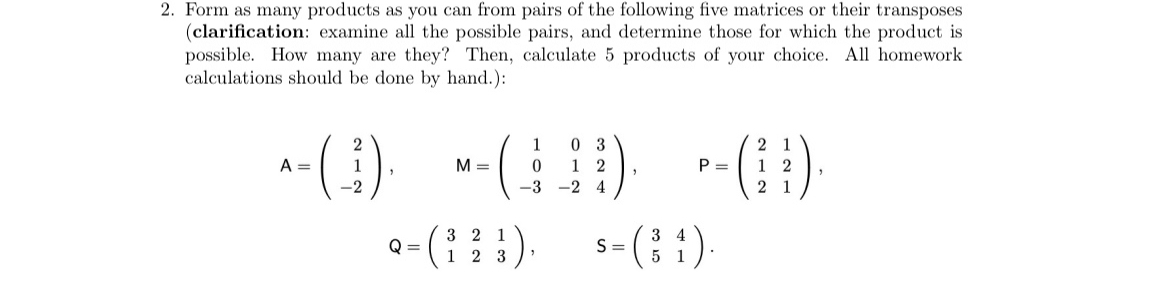 Solved Form as many products as you can from pairs of the | Chegg.com