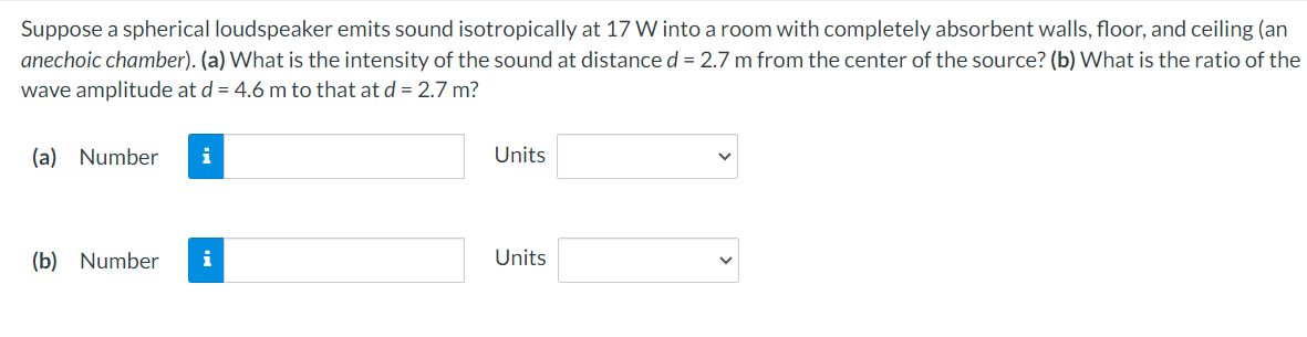Solved Suppose a spherical loudspeaker emits sound | Chegg.com