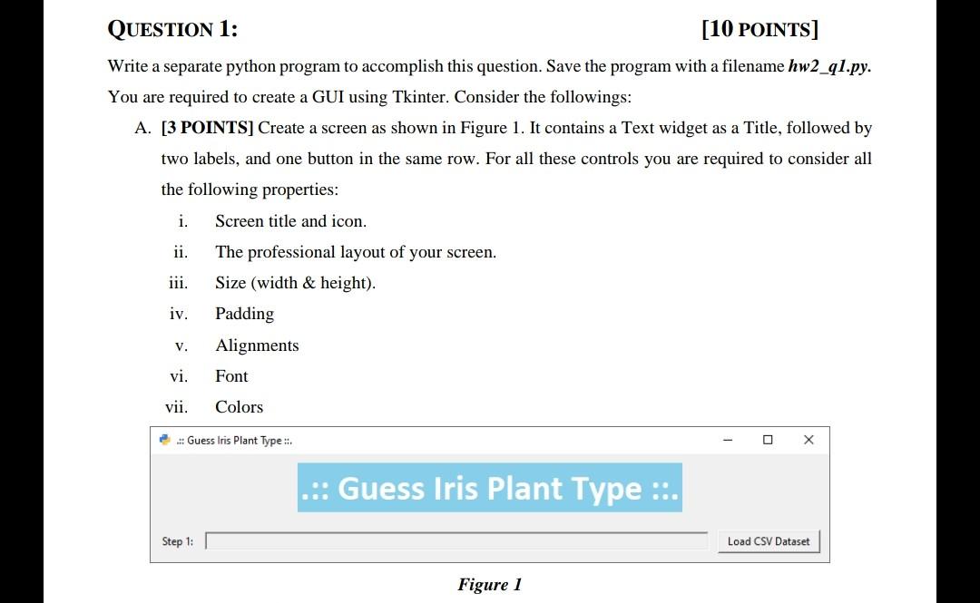 Solved QUESTION 1: [10 POINTS] Write a separate python | Chegg.com