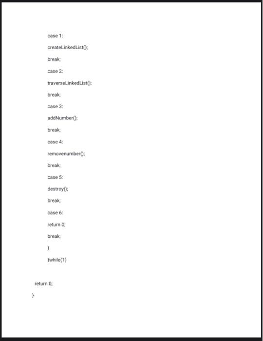 Solved Create A Linked List Using This Structure Struct
