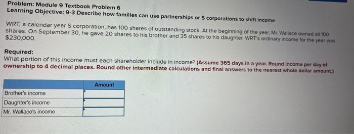 Solved Problem: Module 9 Textbook Problem 6 Learning | Chegg.com