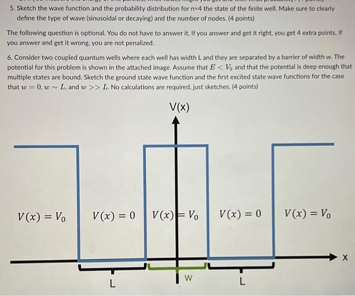 Solved 5. Sketch the wave function and the probability | Chegg.com