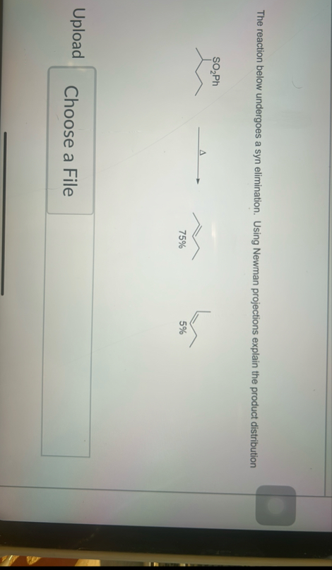 Solved The reaction below undergoes a syn elimination. Using | Chegg.com
