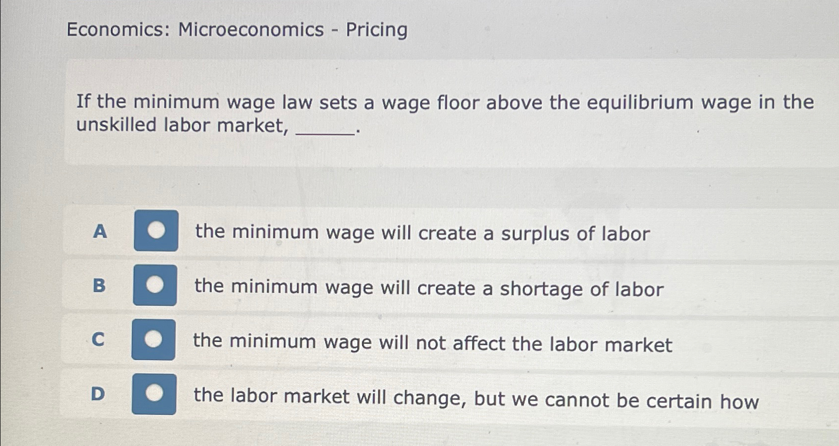 Solved Economics: Microeconomics - ﻿PricingIf the minimum | Chegg.com