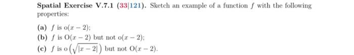 Solved Spatial Exercise V.7.1 (33|121). Sketch an example of | Chegg.com