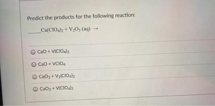 Solved Predict the products for the following reaction: | Chegg.com