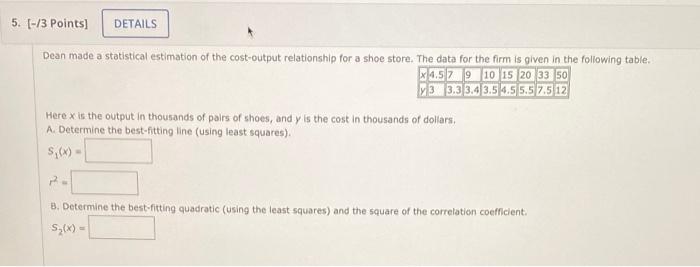 Solved 5. (-/3 Points] DETAILS Dean made a statistical | Chegg.com