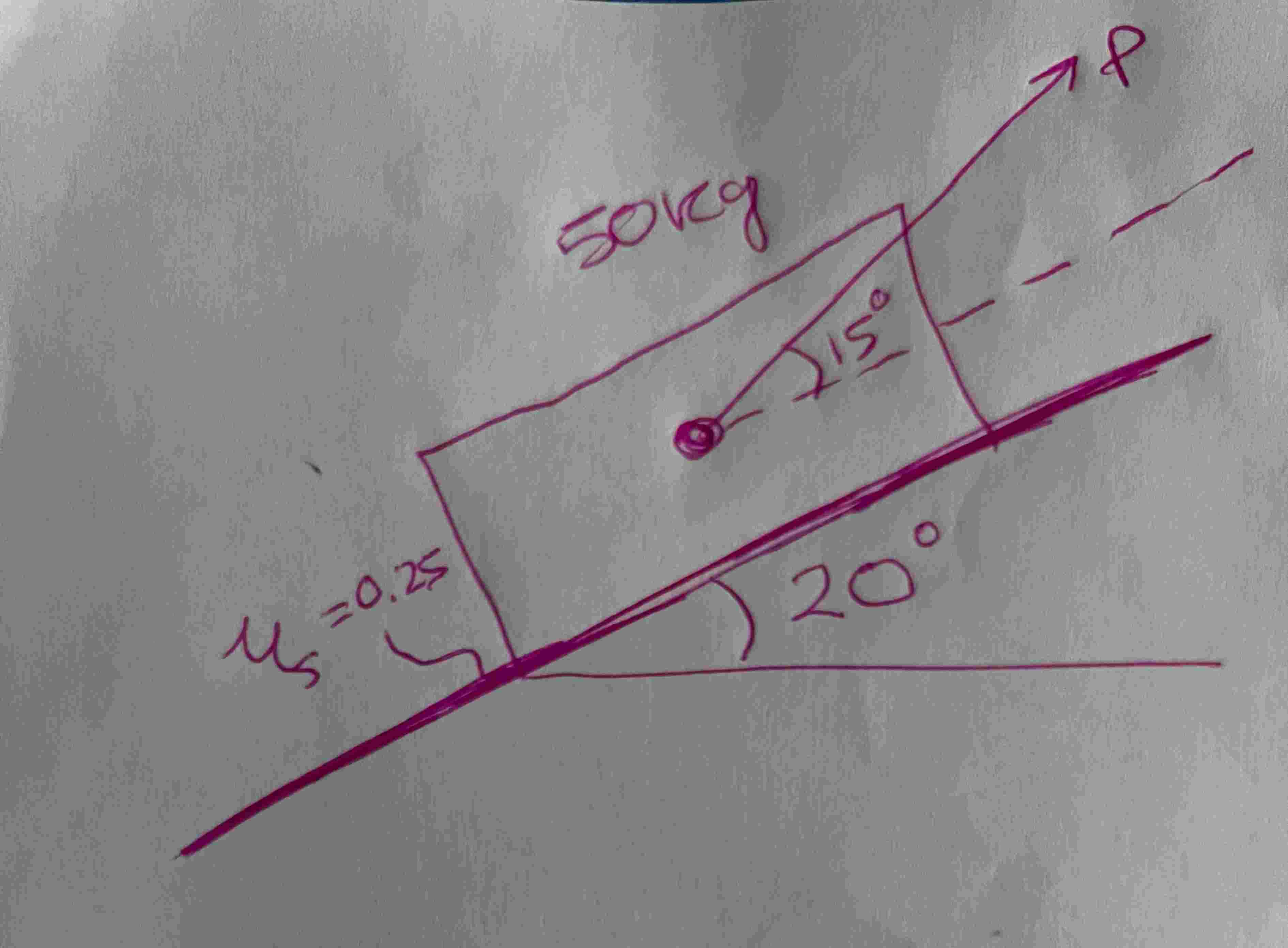 Solved A force is applied as shown to pull the 50kg block | Chegg.com