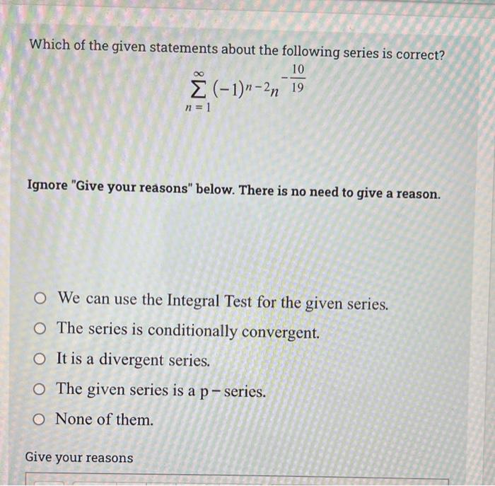 Solved Which of the given statements about the following | Chegg.com