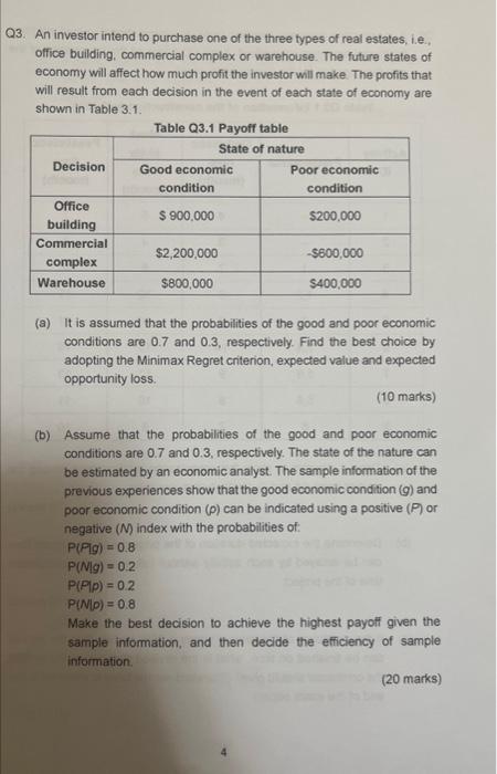 Solved 23. An investor intend to purchase one of the three | Chegg.com
