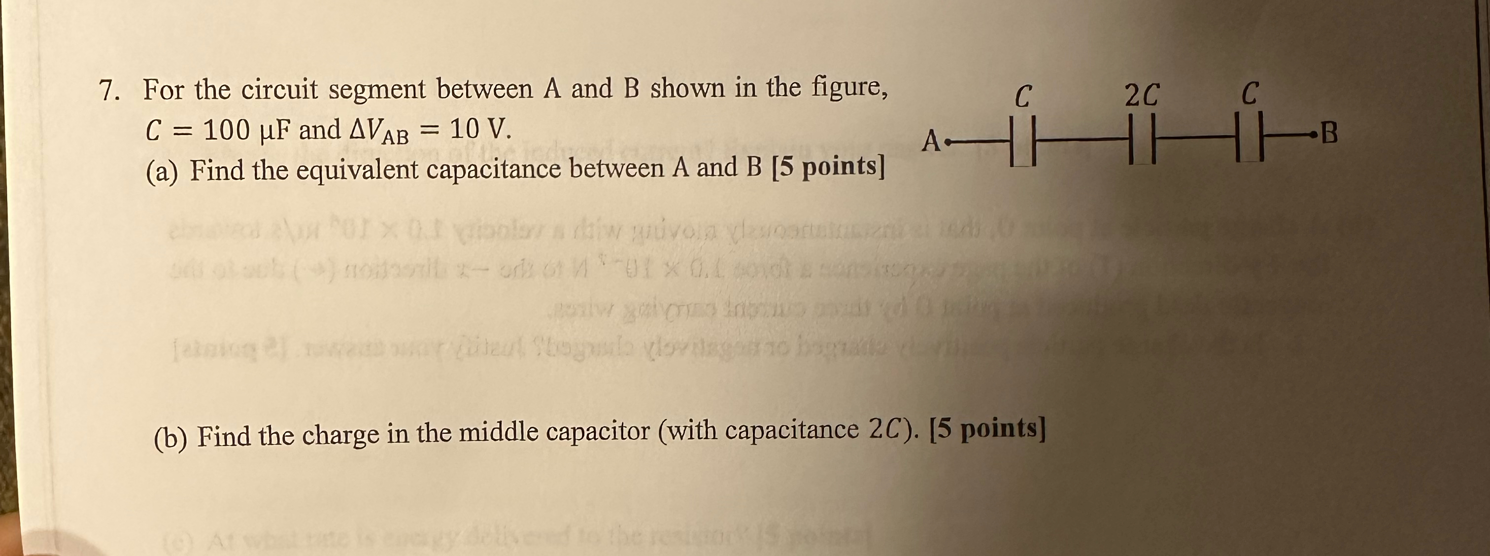 Solved For the circuit segment between A and B ﻿shown in the | Chegg.com