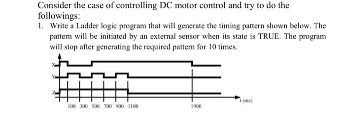Solved Consider the case of controlling DC motor control and | Chegg.com
