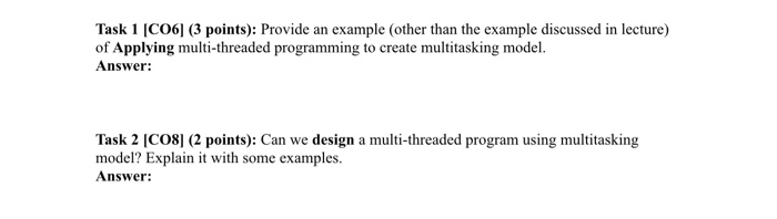 Solved Task 1 (C06 (3 points): Provide an example (other | Chegg.com