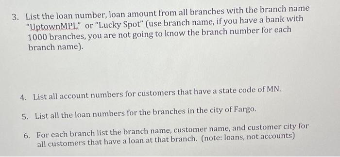 Solved Write SQL statements to answer each of the following | Chegg.com