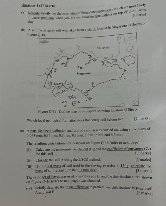 Solved Question 1 (27 Marks) (a) Describe briefly the | Chegg.com