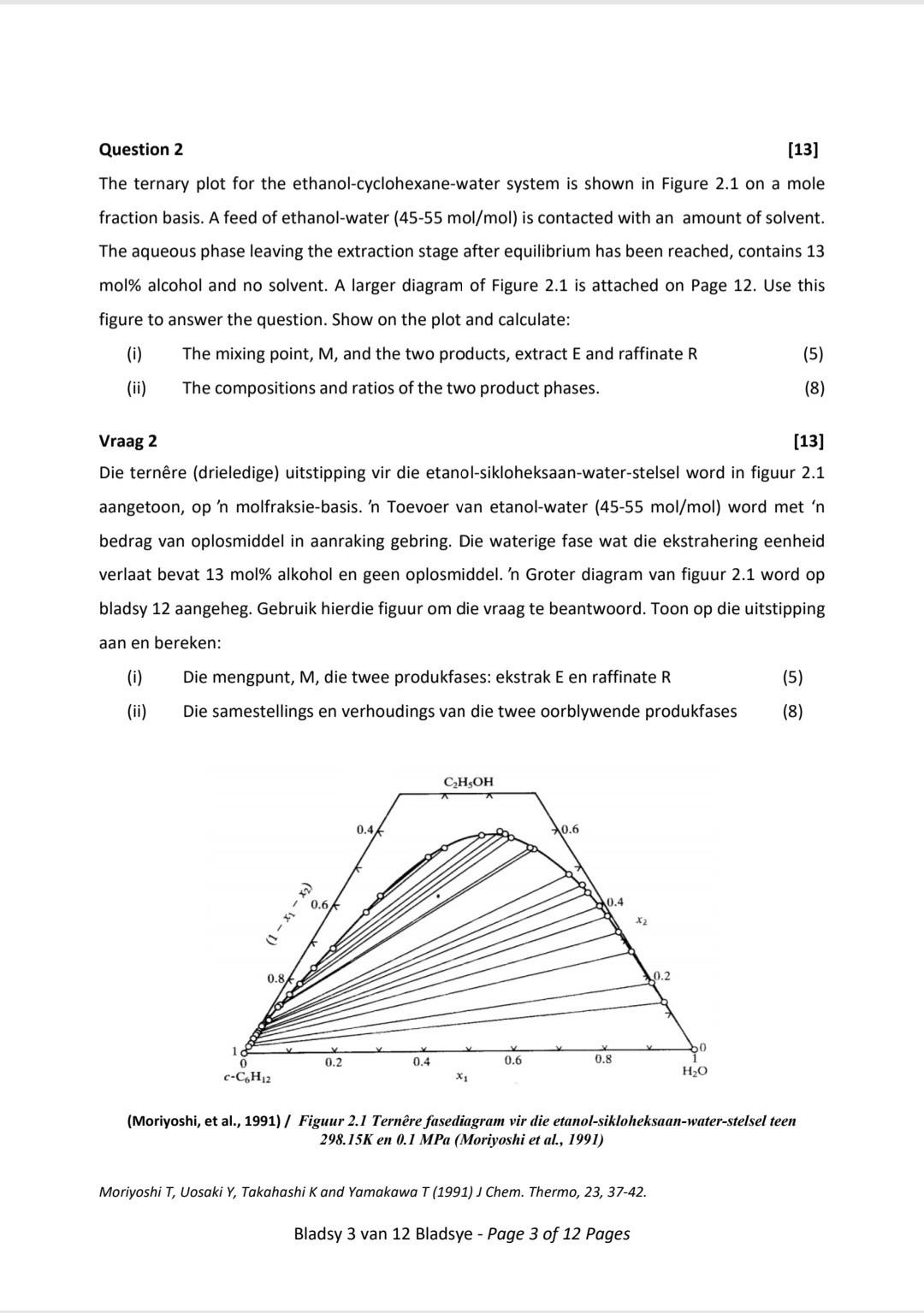 Solved Question 2 [13] The ternary plot for the | Chegg.com