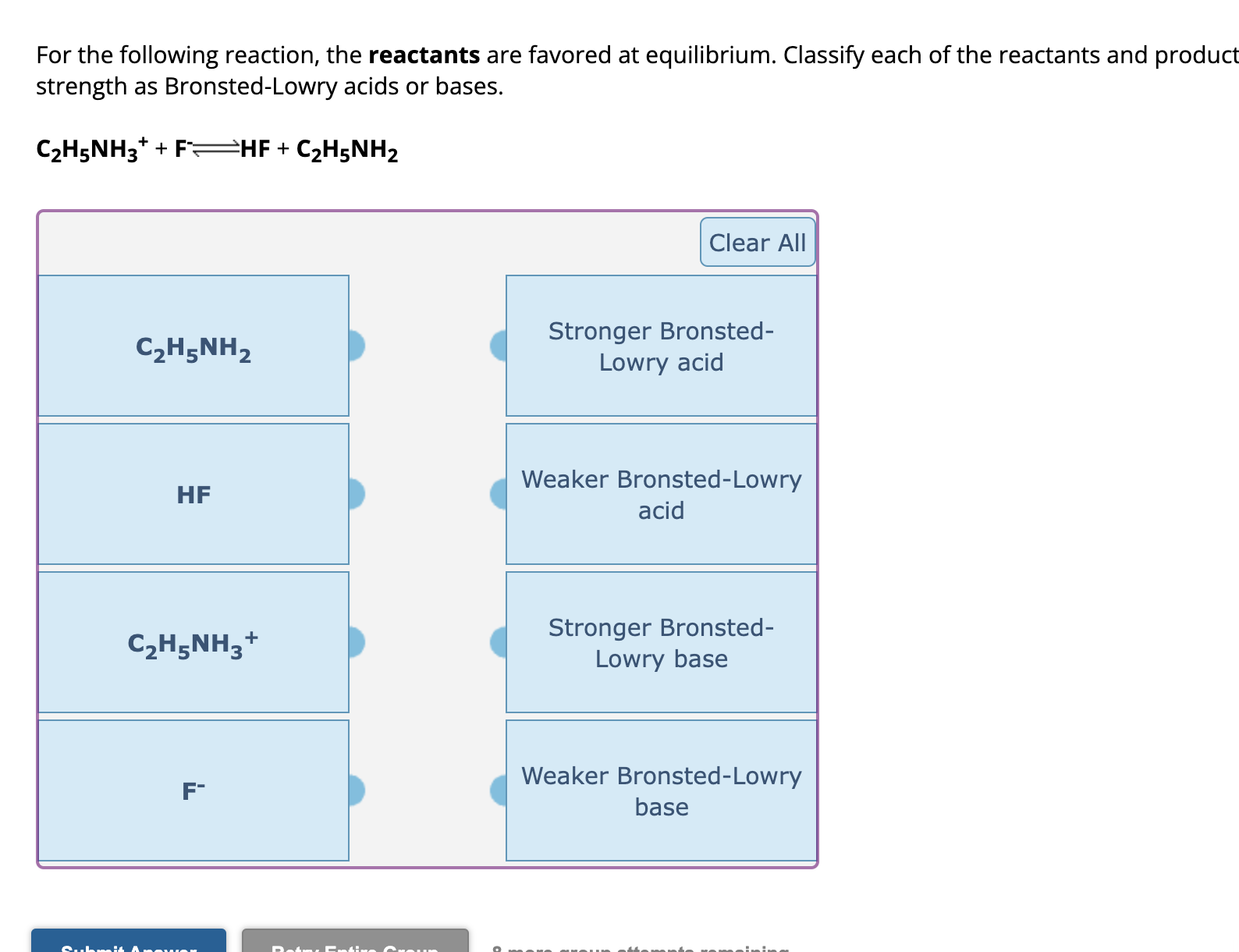 Solved For the following reaction, the reactants are favored | Chegg.com