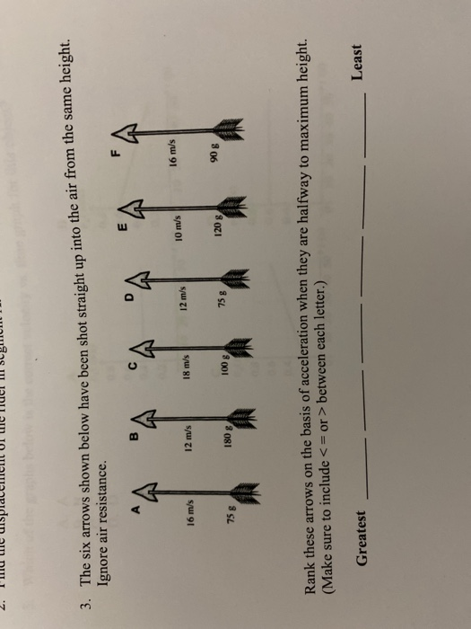 Solved 2. 3. The six arrows shown below have been shot | Chegg.com
