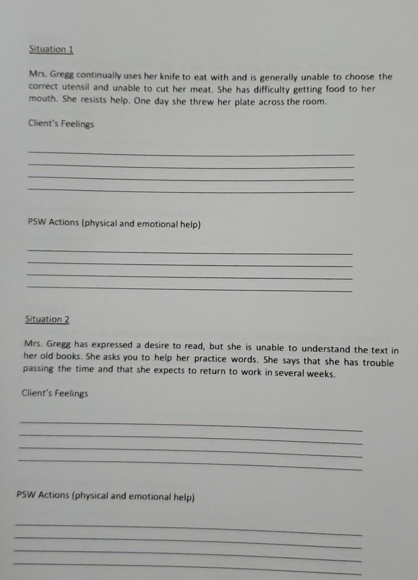 Solved Module 7 - Care Planning/ Restorative Care/ | Chegg.com