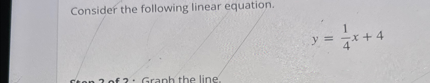 Solved Consider the following linear equation.y=14x+4 | Chegg.com Solved Consider the following linear equation.y=14x+4 | Chegg.com