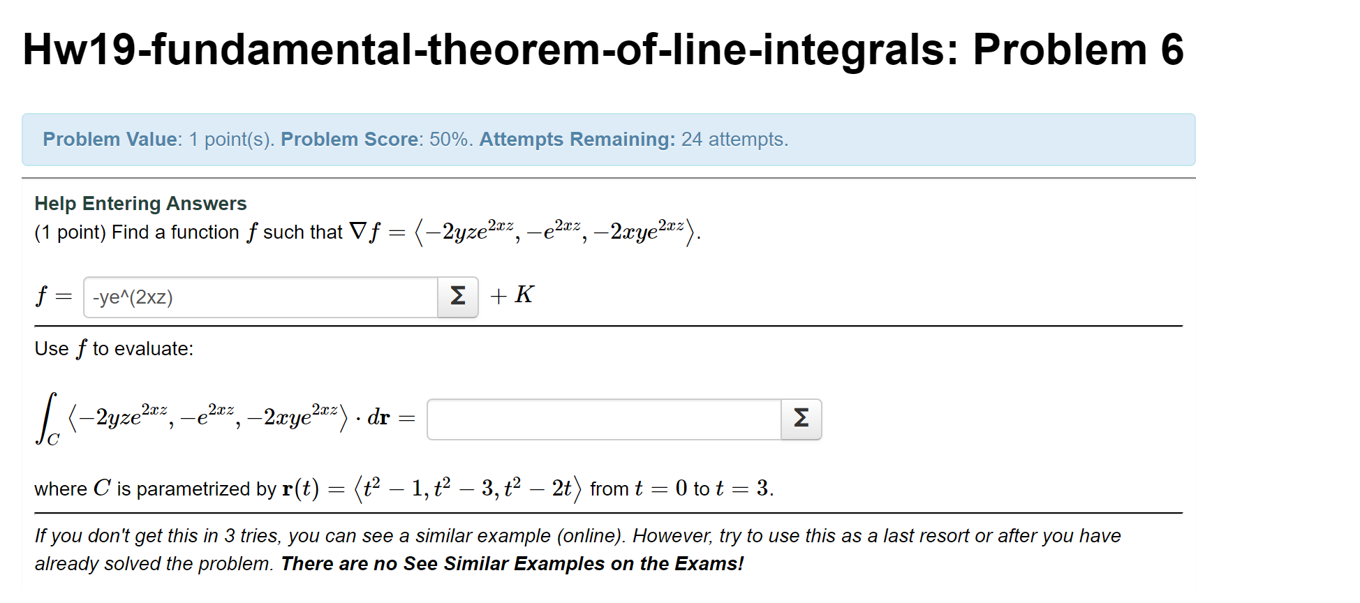 Solved Problem Value: 1 ﻿point(s). ﻿Problem Score: 50%. | Chegg.com