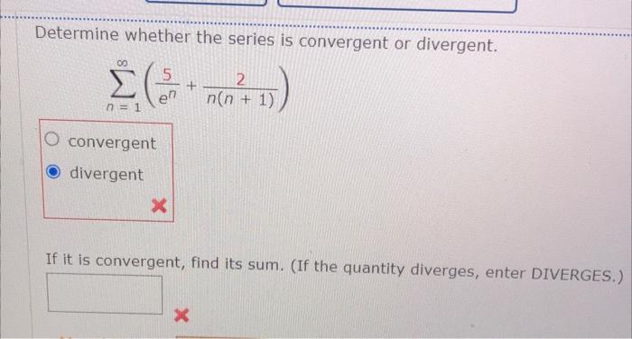 Solved Determine whether the geometric series is convergent | Chegg.com
