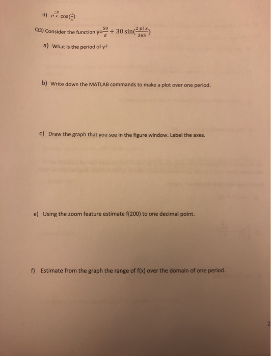 Solved Q1. Write a MATLAB command that stores each of these | Chegg.com