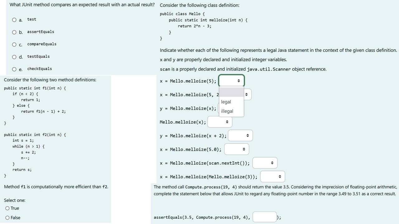 Solved s legal for two different methods in the same class | Chegg.com