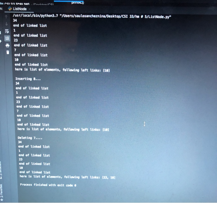 Solved CSA ListNode.py class ListNode2(): def __init__(self, | Chegg.com