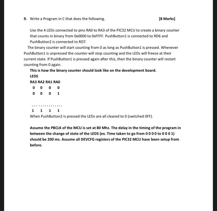 Solved 9. Write a Program in C that does the following. [8 | Chegg.com